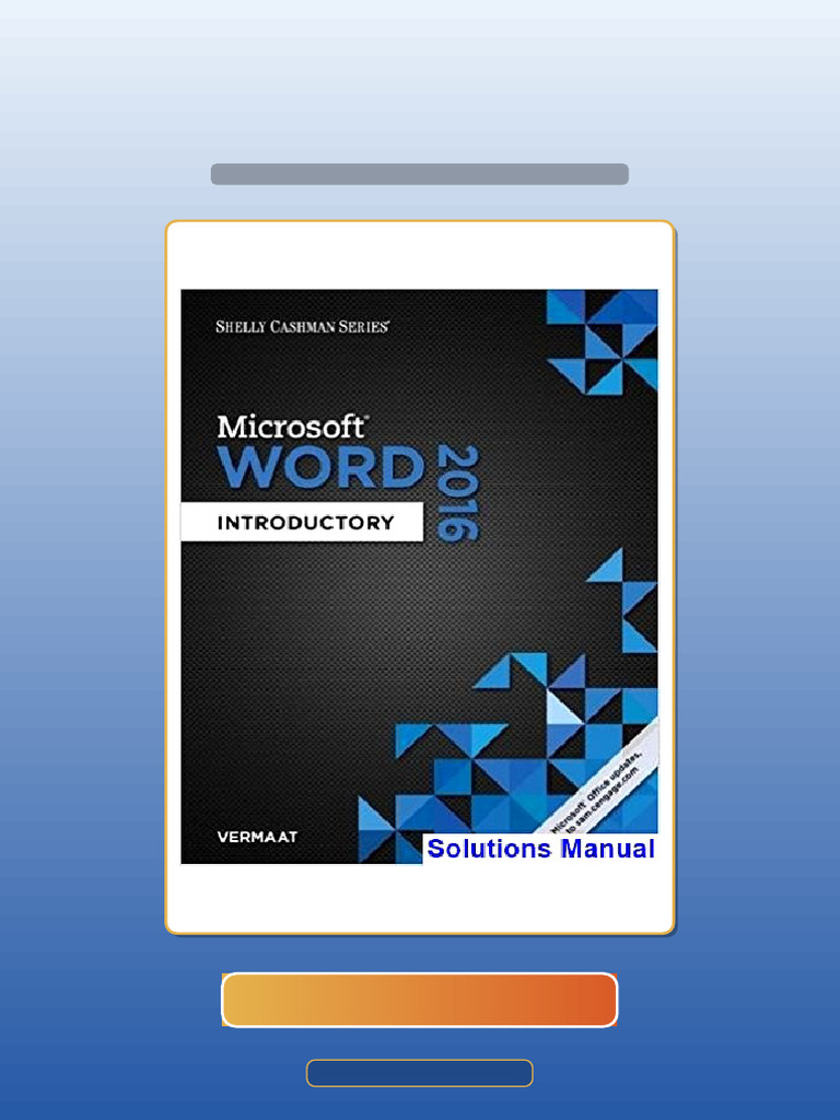 Shelly Cashman Series Microsoft Office 365 and Word 2016 Introductory ...