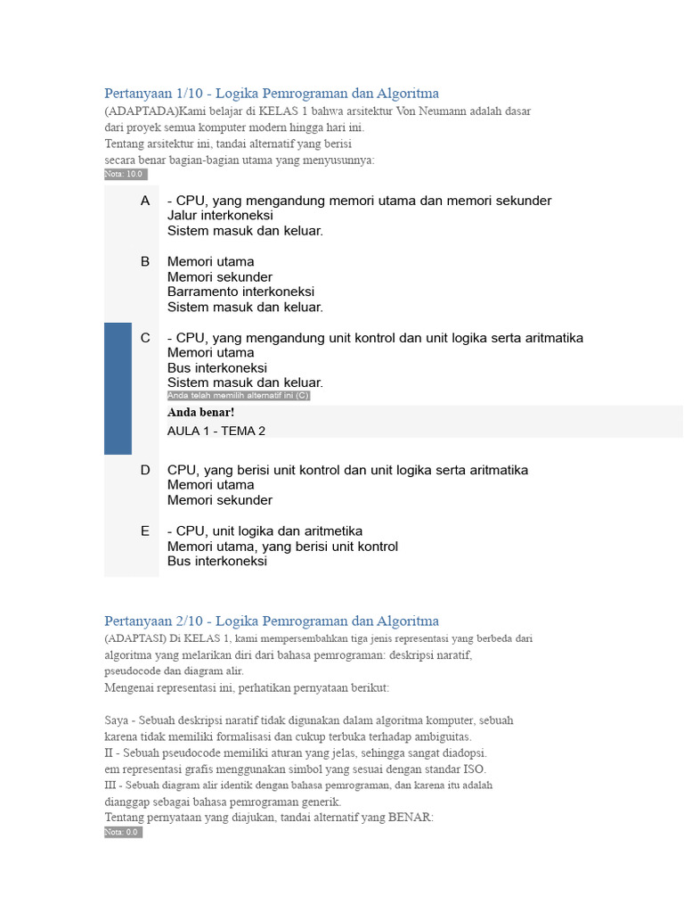 Logika Pemrograman dan Algoritma Dasar | PDF