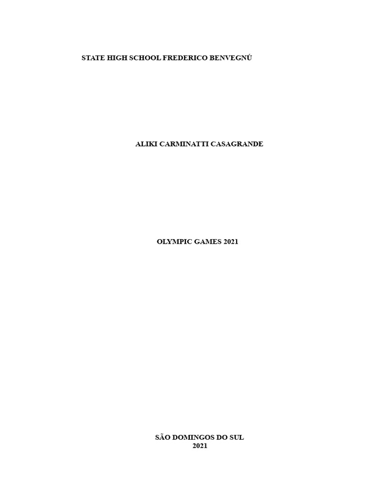 Physical Education Work 1 | PDF | Cycle Sport | Olympic Games