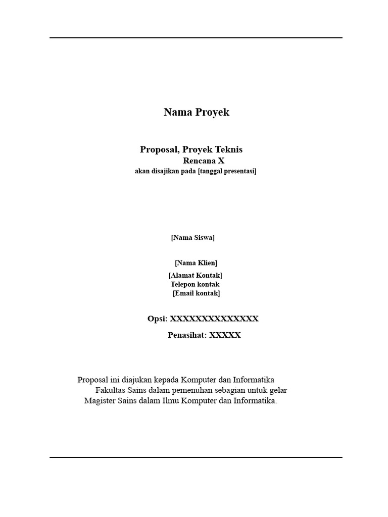 Template Proposal Teknis | PDF