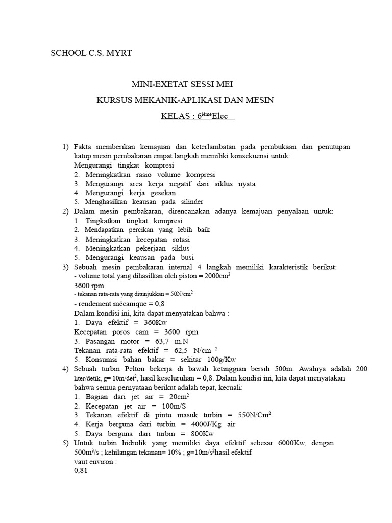 Myrt 6 Kelas Elek Mekanik App | PDF