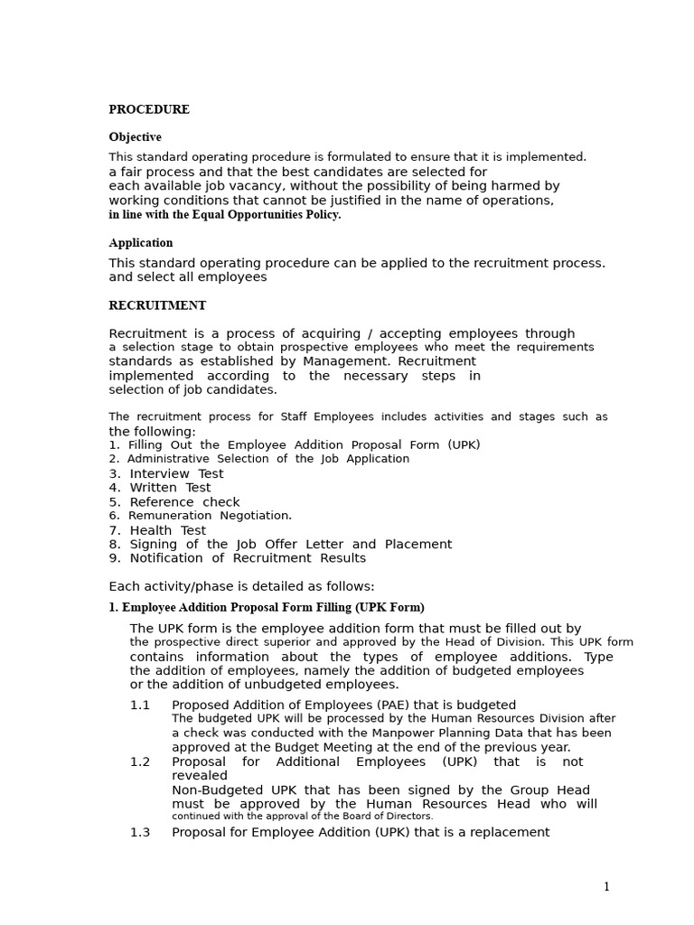 Recruitment Process Overview | PDF | Recruitment | Employment