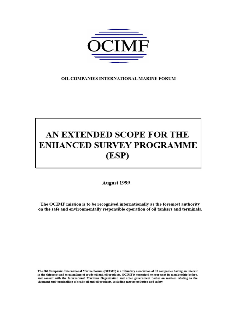 Enhanced Survey Programme for Tankers | PDF | Shipping