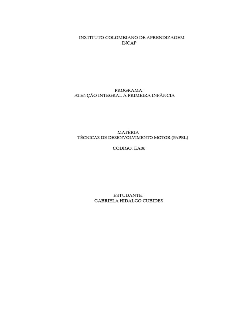 Álbum Técnicas de Desenvolvimento Motor (Papel) | PDF | Desenho | Origami