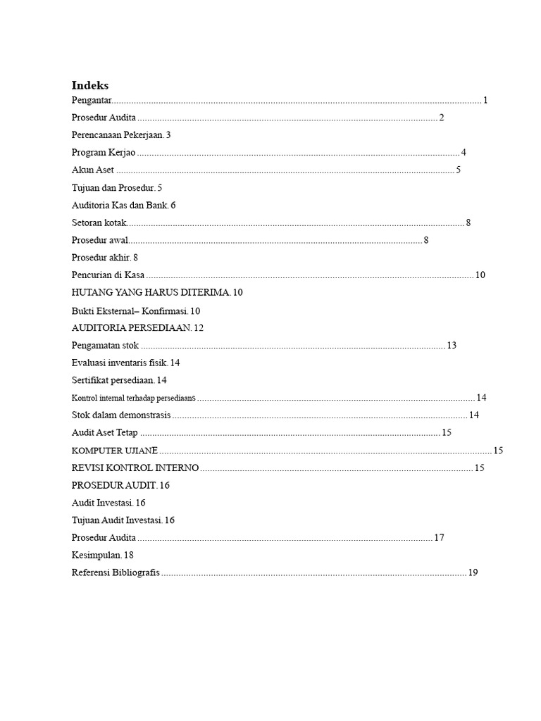 Prosedur Audit | PDF