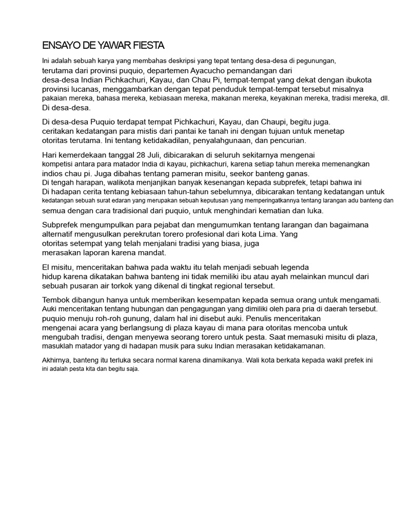 Esai Yawar Fiesta | PDF
