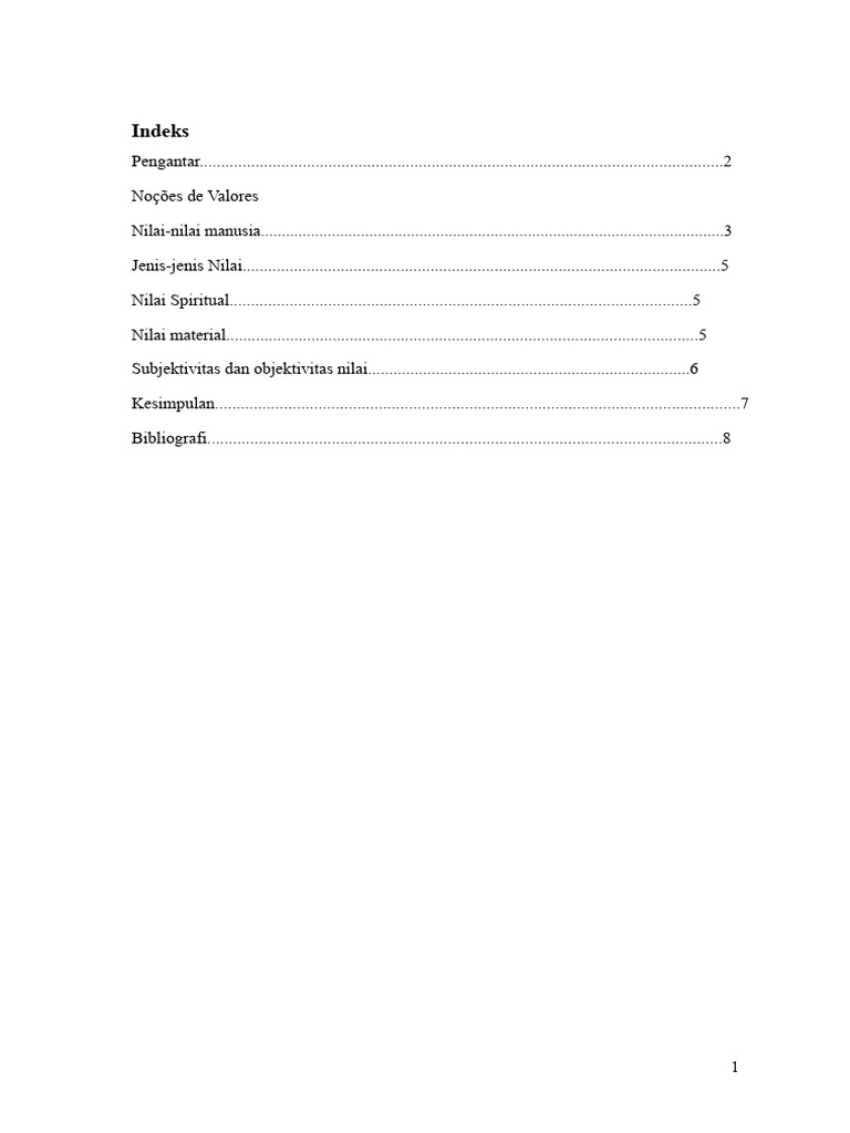 Jenis dan Konsep Nilai Manusia | PDF