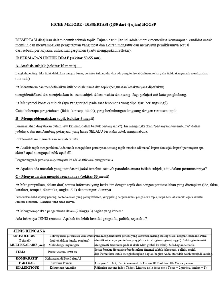 Panduan Menyusun Disertasi HGGSP | PDF