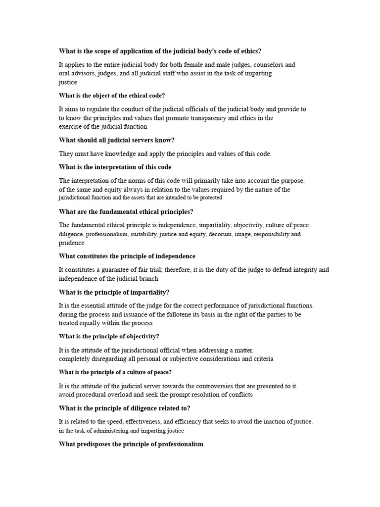 Judicial Body Code of Ethics Overview | PDF | Judiciaries | Justice