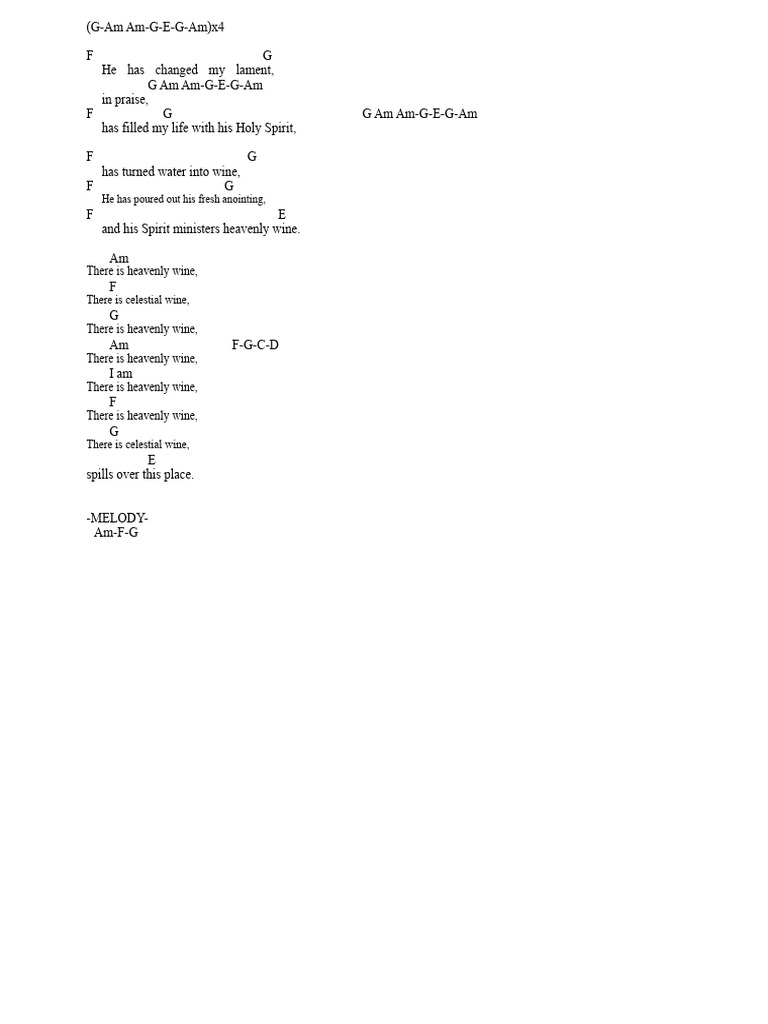 Celestial Wine Chords | PDF