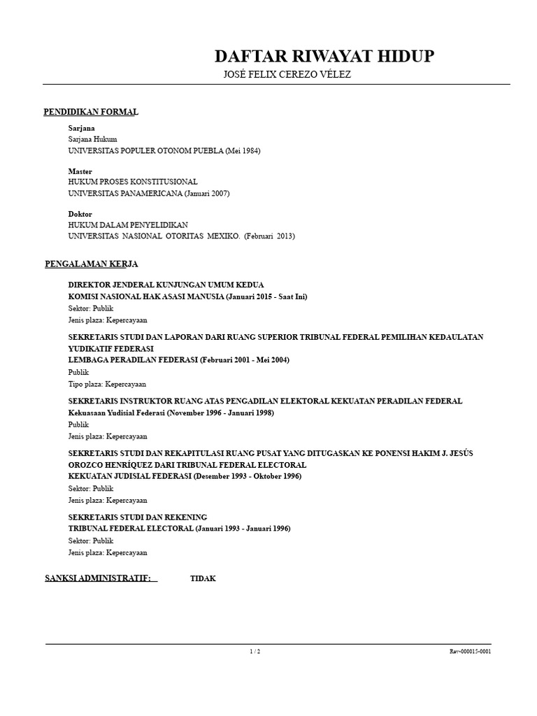 CV José Felix Cerezo Vélez | PDF