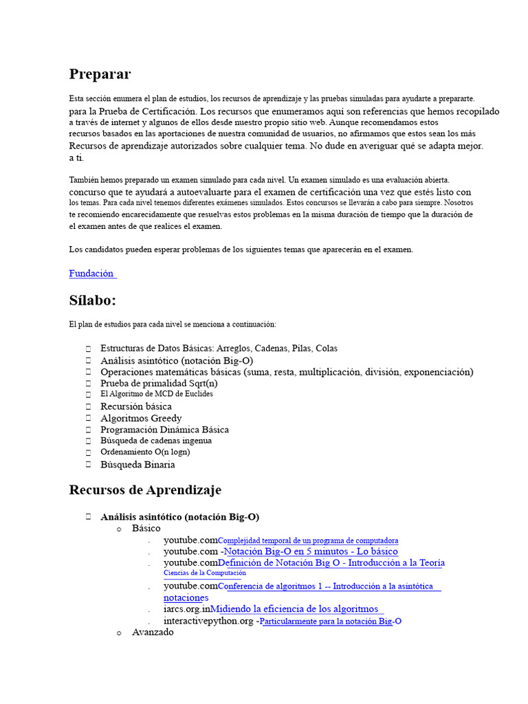 Examen de Certificación DSA y Algoritmos de CodeChef | PDF | Algoritmos ...