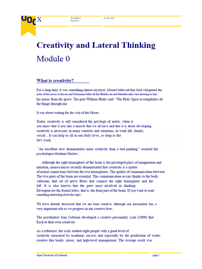 Transcending Fear in The Creative Process | PDF | Creativity | Thought