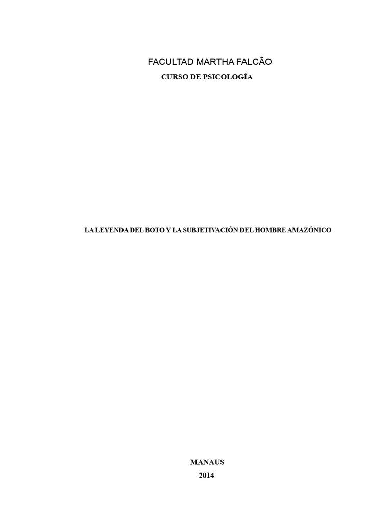 La Leyenda Del Boto Color de Rosa | PDF