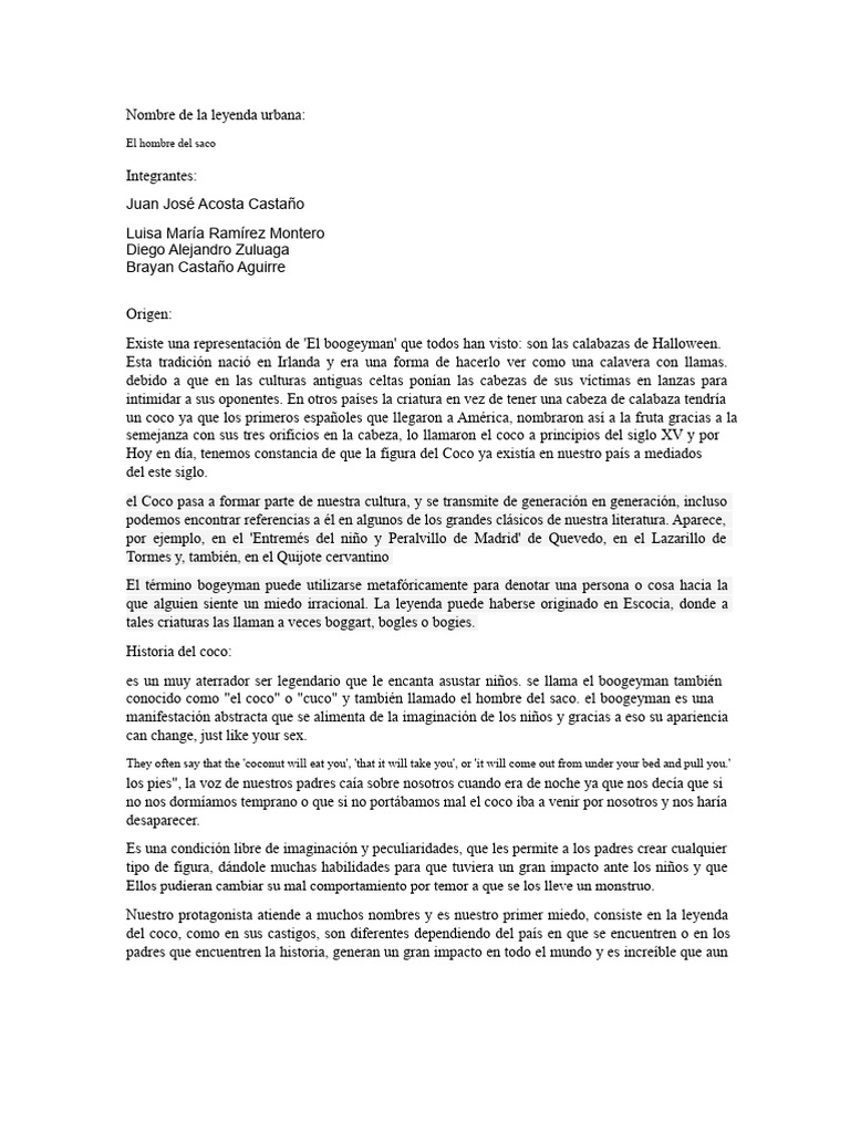 La leyenda del Coco y su impacto cultural | PDF
