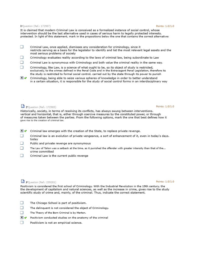 Simulated Tests Criminology | PDF | Crimes | Crime & Violence