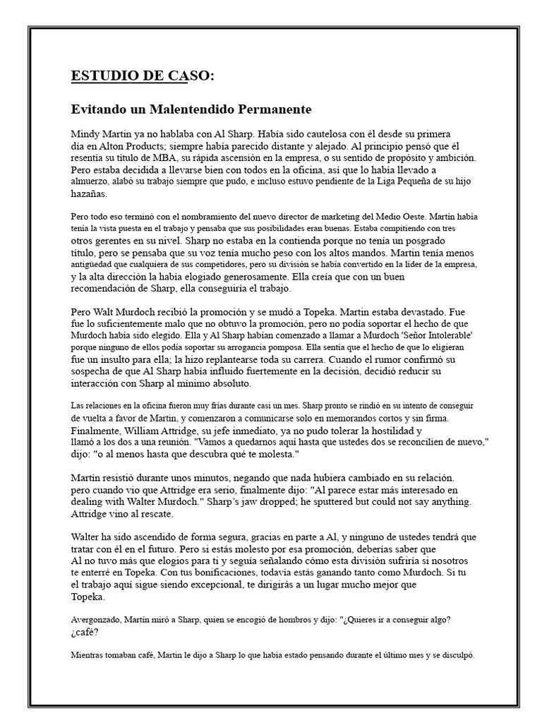Evitar Un Malentendido Permanente | PDF
