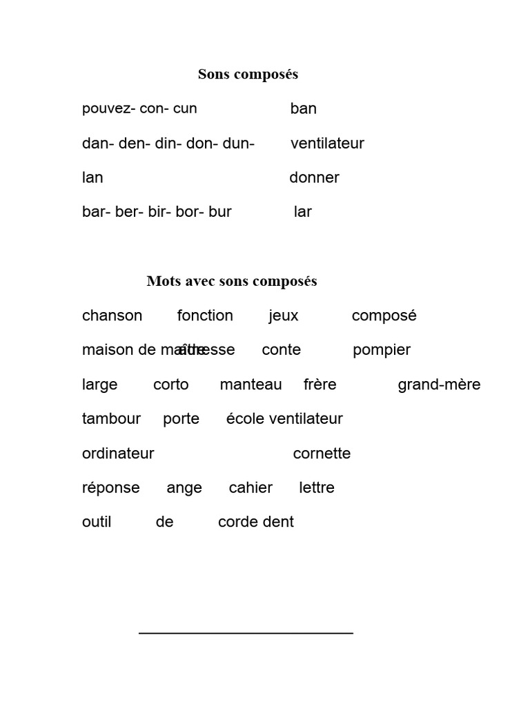 Sons Composés | PDF