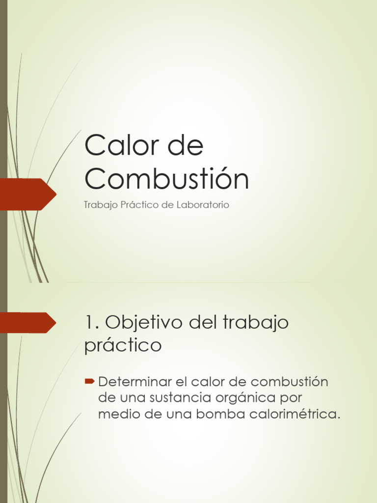 Laboratorio de Calor de Combustion | PDF | Combustión | Termodinámica
