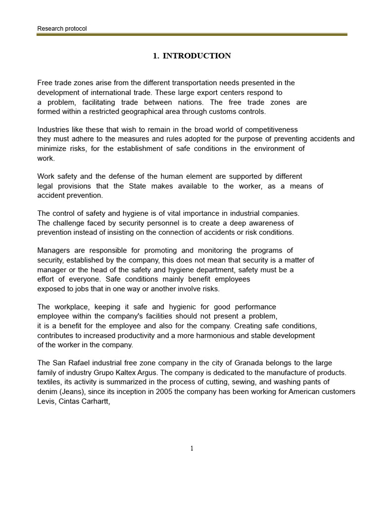 Industrial Engineering Protocol | PDF | Occupational Safety And Health ...