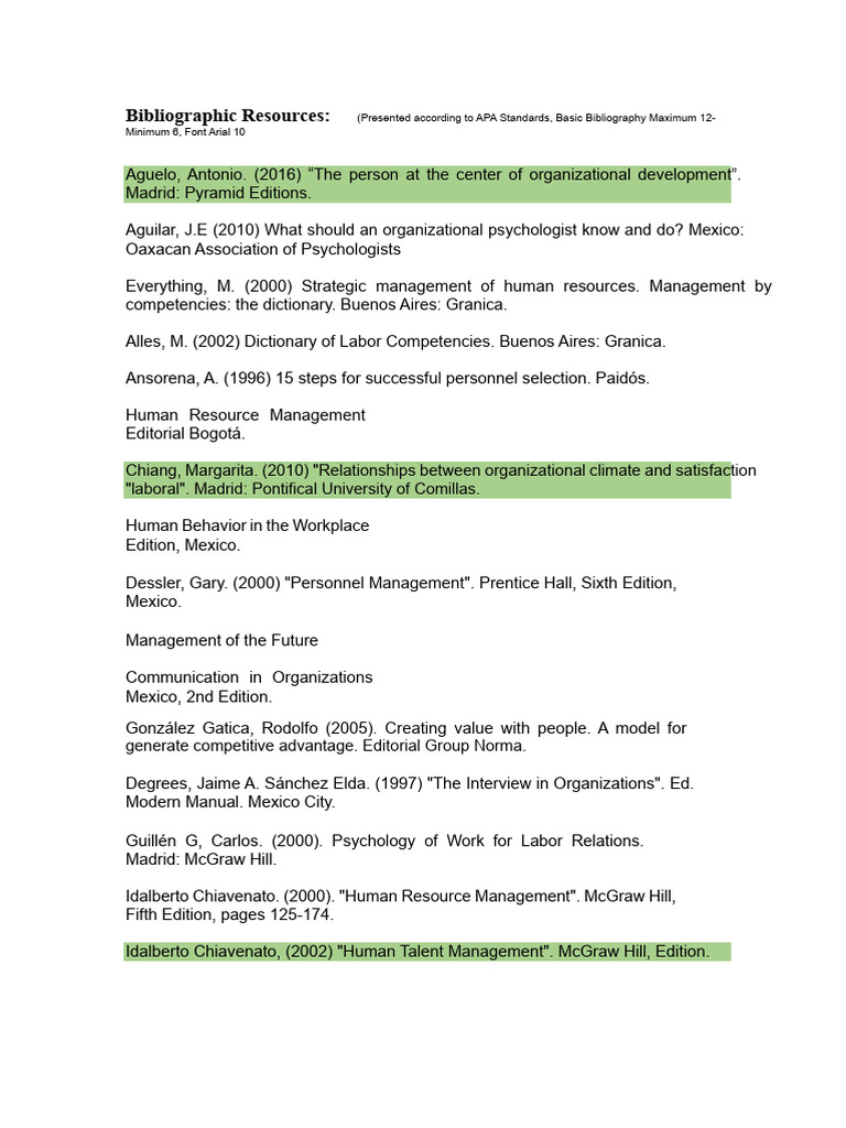 Bibliographic References - Organizational | PDF