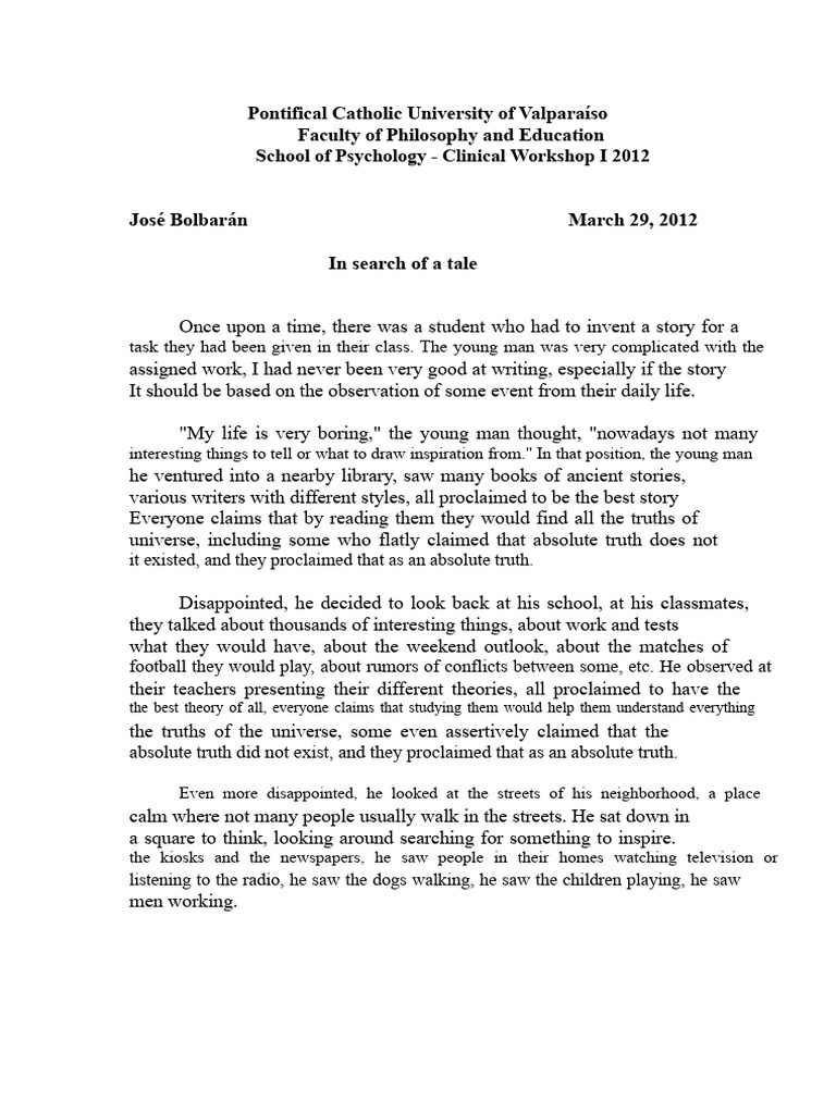 A Story About Observation | PDF | Truth