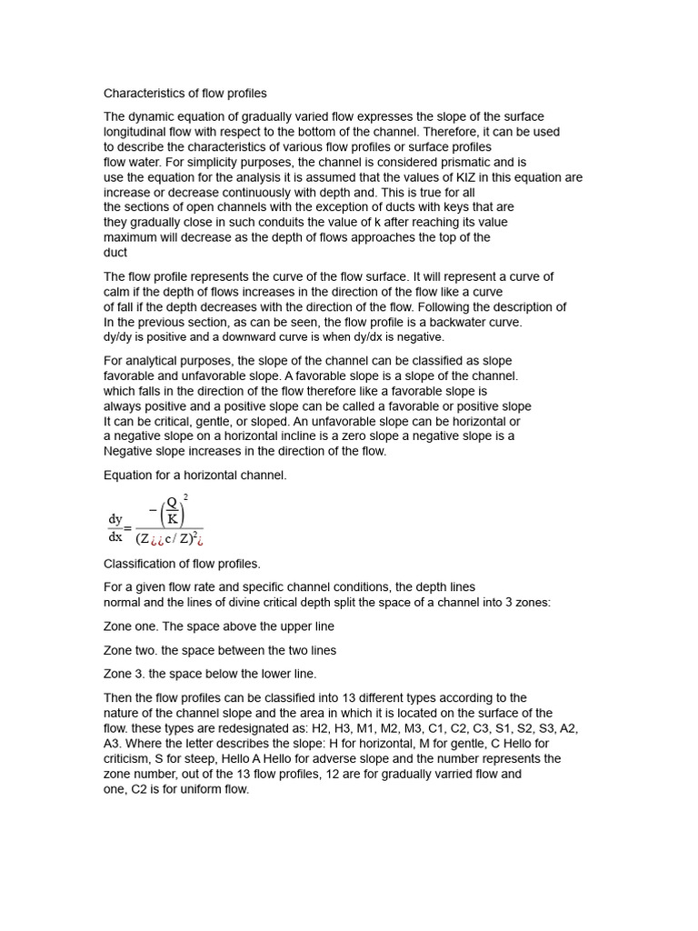 Characteristics of Flow Profiles. | PDF | Slope | Tangent