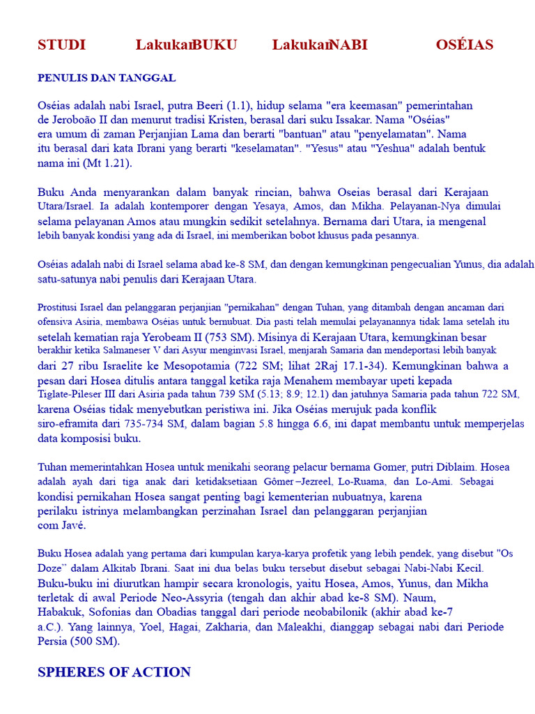 Studi Buku Nabi Hosea | PDF