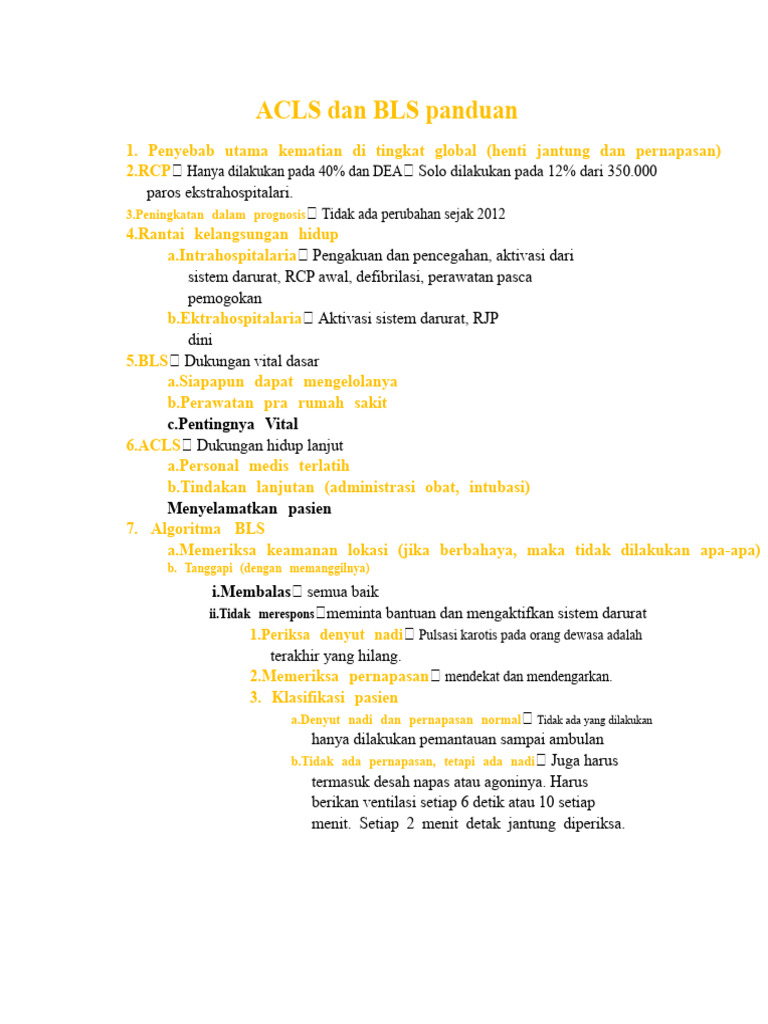 Acls Dan BLS Pedoman | PDF