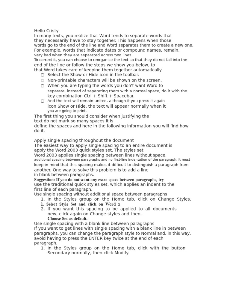 How to Set Single Spacing in Word | PDF | Paragraph | Computing