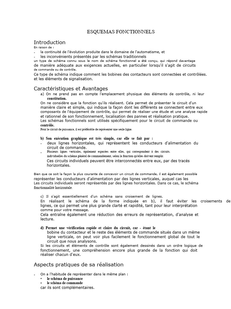 Schéma Fonctionnel en Automatisme | PDF | Inducteur