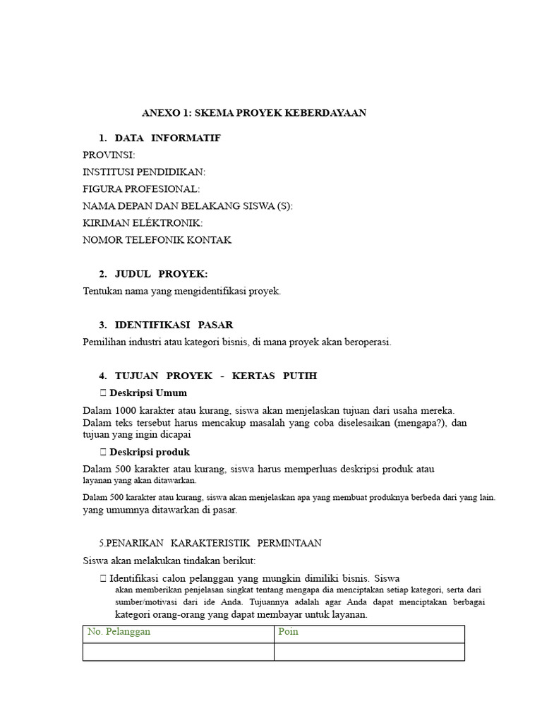 Skema Proyek Kewirausahaan DOV | PDF