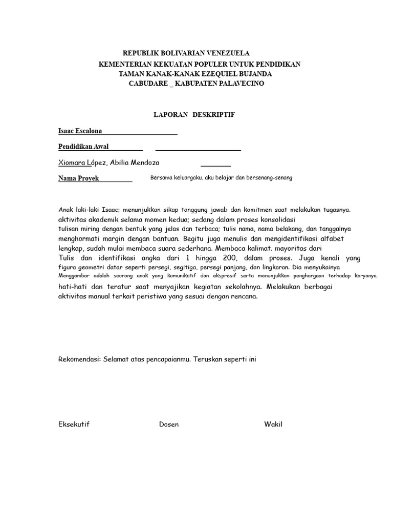 Model Buletin Anak-Anak | PDF