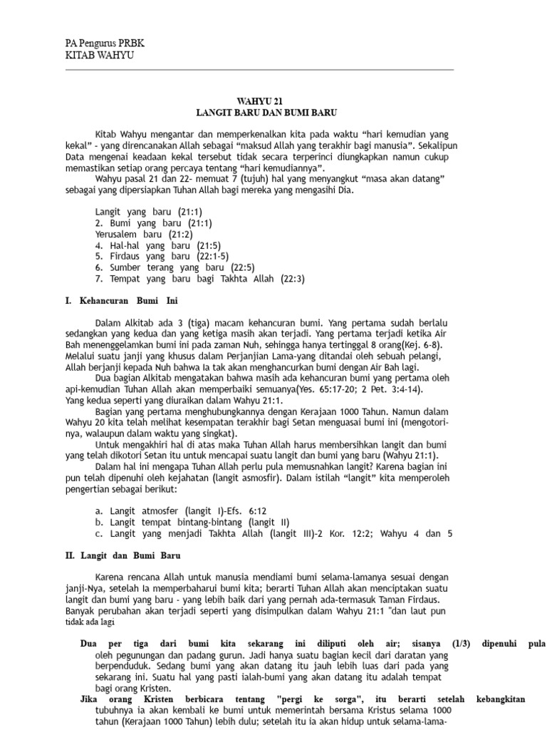 Kitab Wahyu PBK (21-22) PDF | PDF