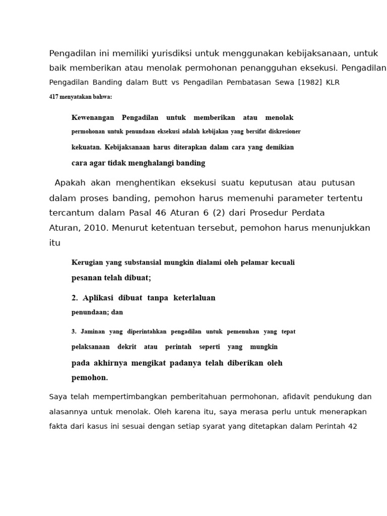 Penangguhan Eksekusi | PDF