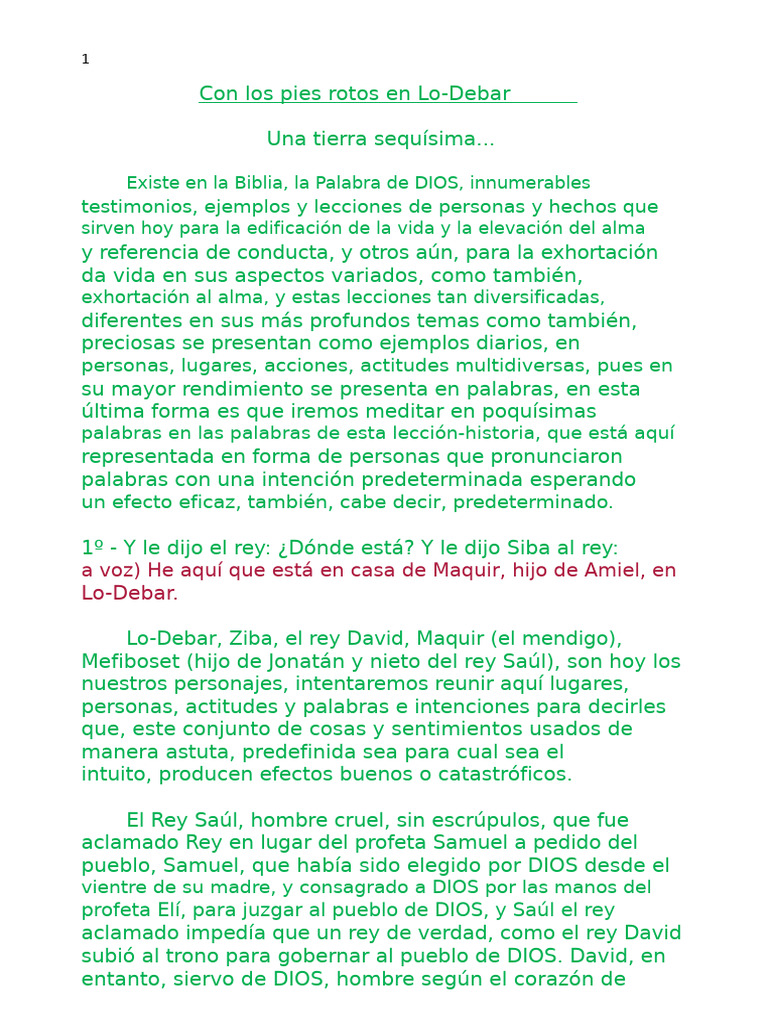Pieza de Teatro Lo - Debar | PDF | David | Saulo