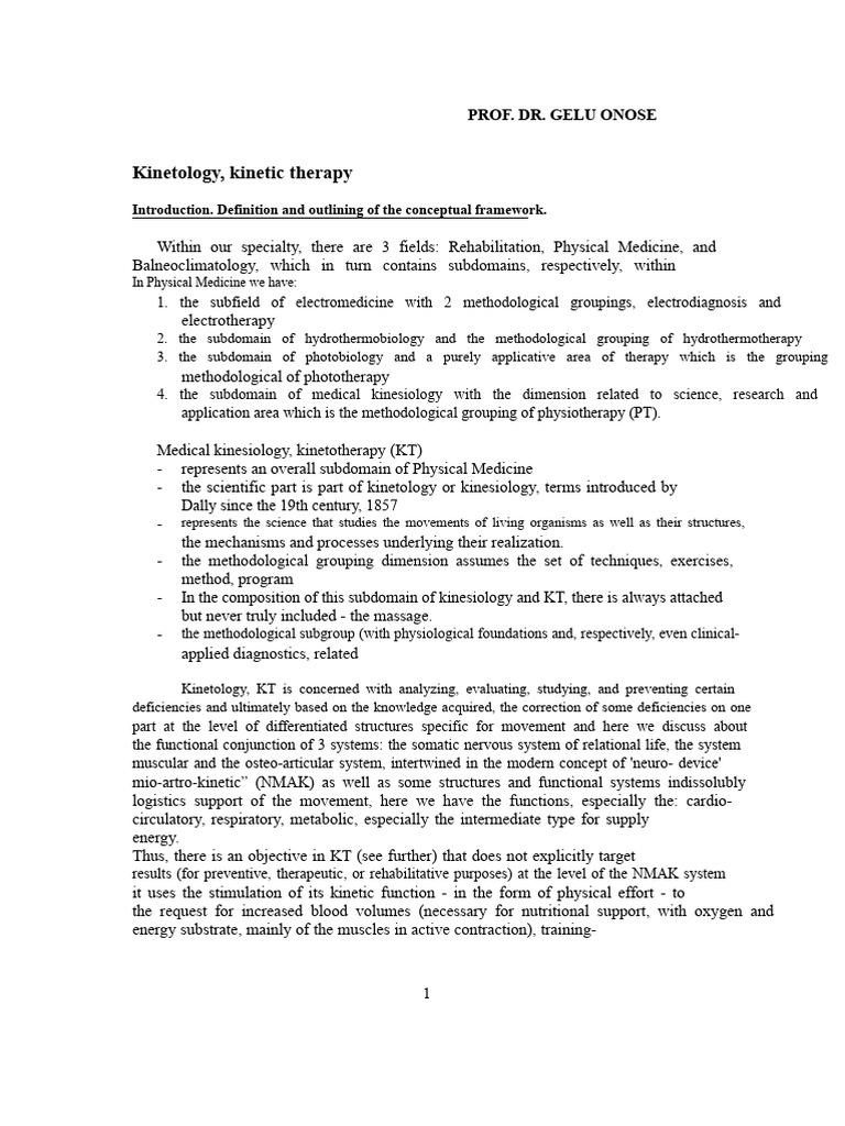 Kinetology and Kinetotherapy Overview | PDF | Glycolysis | Skeletal Muscle