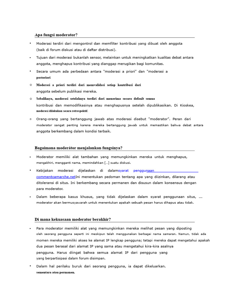 Apa Fungsi Moderator? | PDF