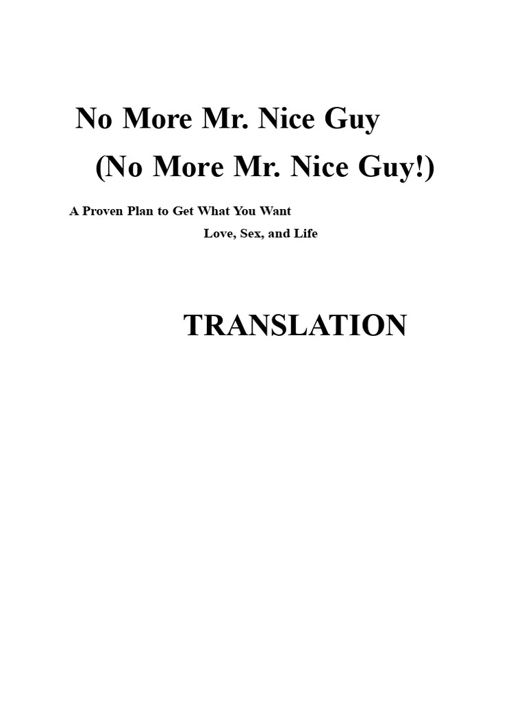 No More MR Nice Guy (2003) - Robert Glover | PDF | Anger | Shame