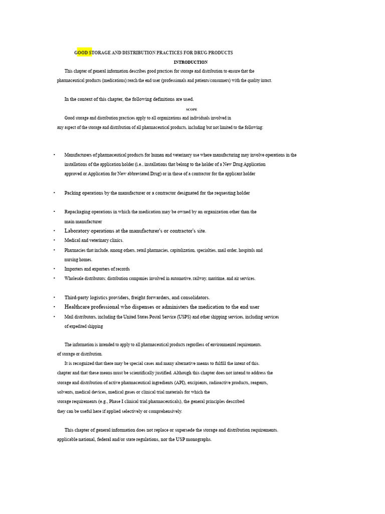 BPA USP 42 Chapter (1079) .En - Es PDF | PDF | Warehouse | Refrigerator