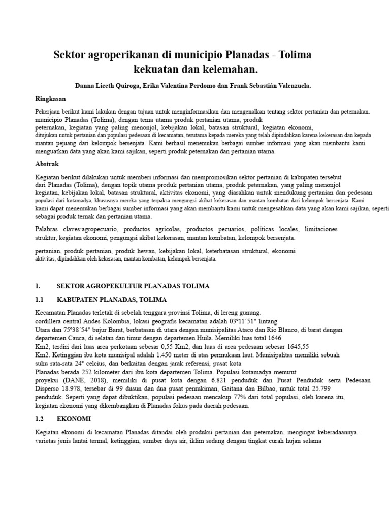 Planadas Tolima | PDF