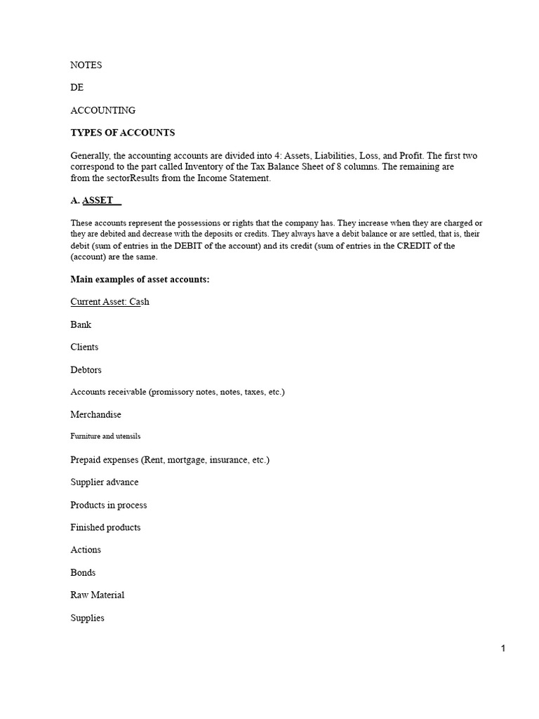 Classification of Accounts | PDF | Debits And Credits | Financial ...