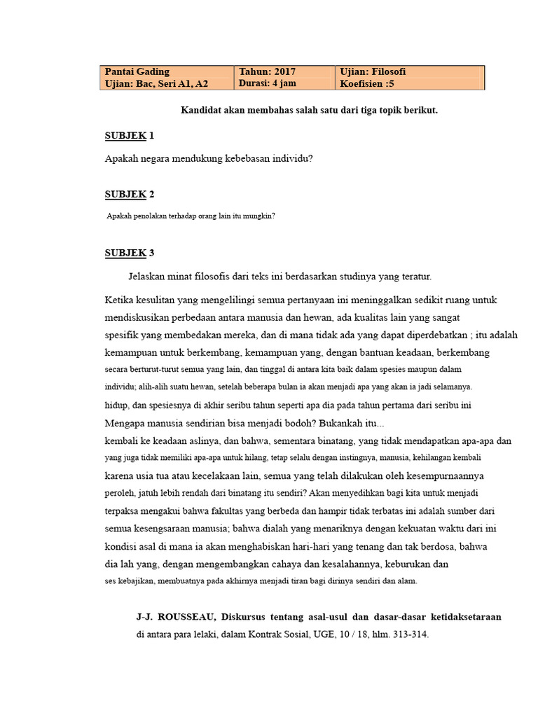 RCI 2017 BAC Philo Series A1 A2 | PDF