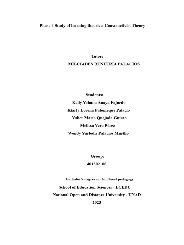 Constructivist Learning Theory Analysis | PDF | Constructivism ...