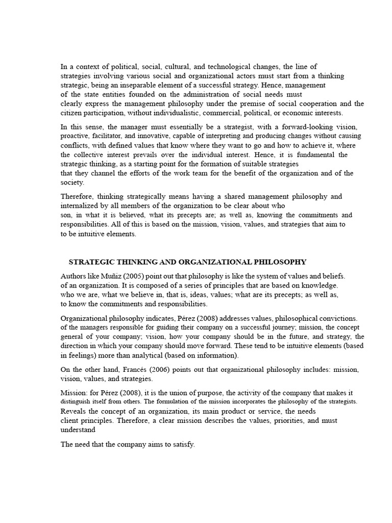 Organizational Philosophy, Project | PDF | Value (Ethics ...