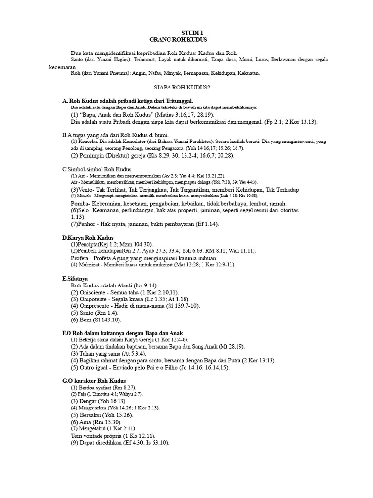 7 Studi Tentang Roh Kudus | PDF