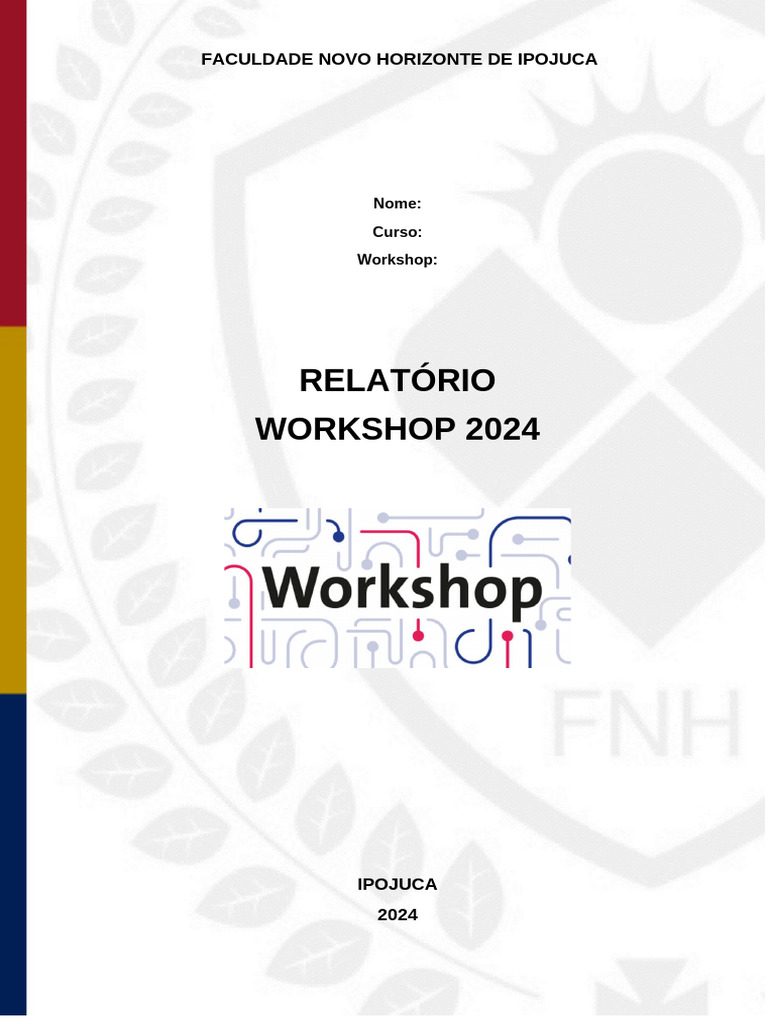 Modelo Relatório Workshop | PDF