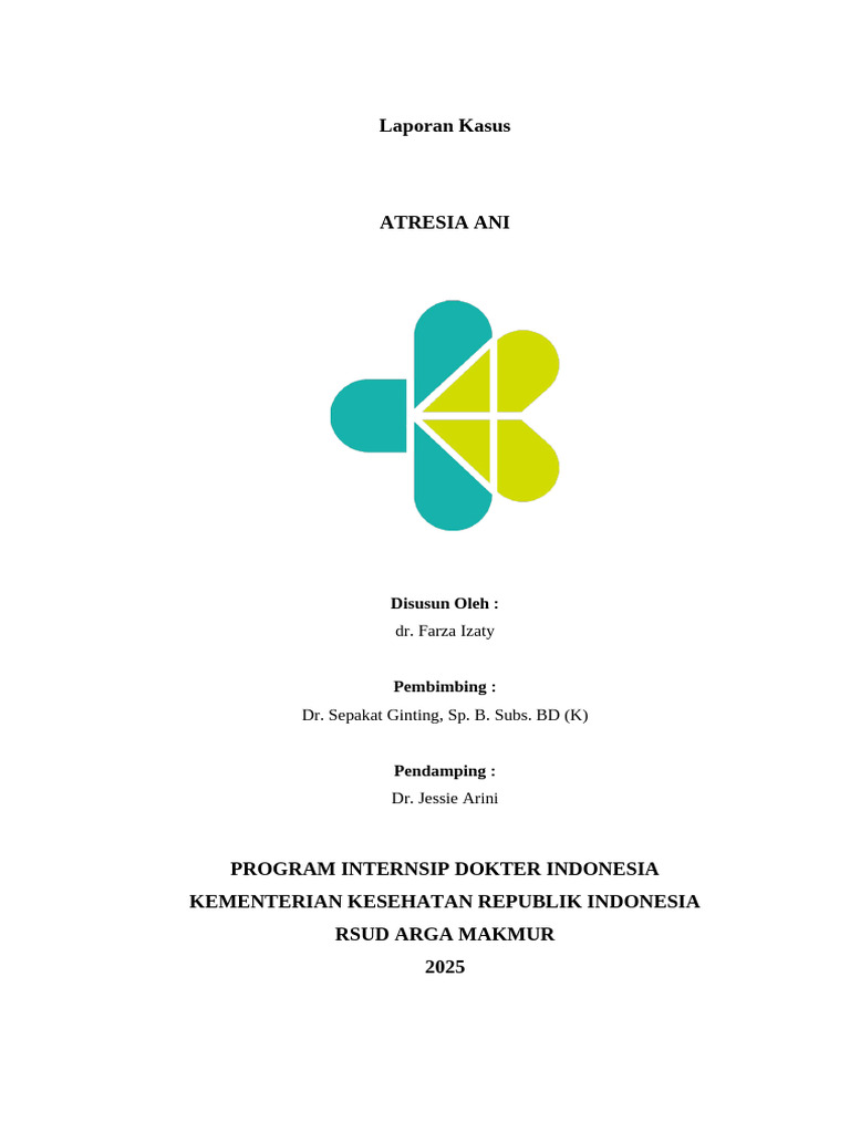 Lapkas Atresia Ani Azza | PDF