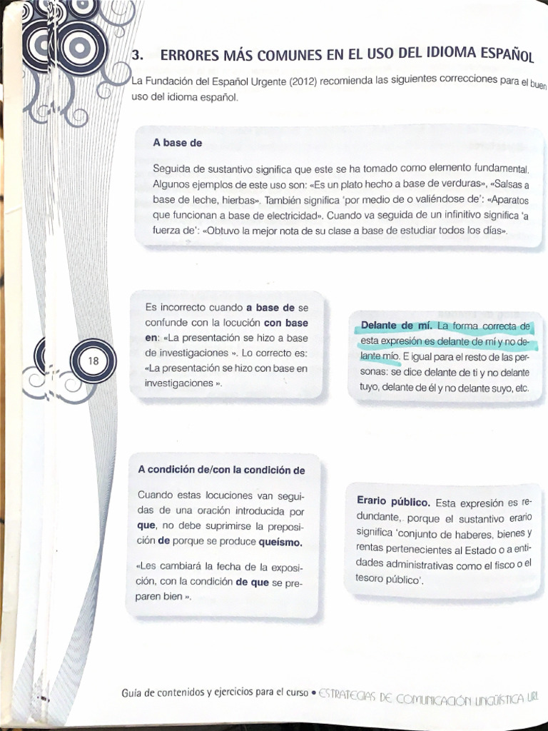 Errores Más Comunes en El Uso Del Idioma Español | PDF