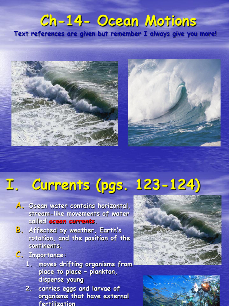 CH 14 Movement of Ocean Water | PDF | Tide | Oceans